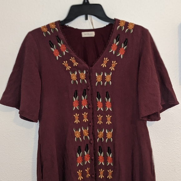 Roolee | Dresses | Nwts Roolee Brand Embroidered Linen Dress | Poshmark
